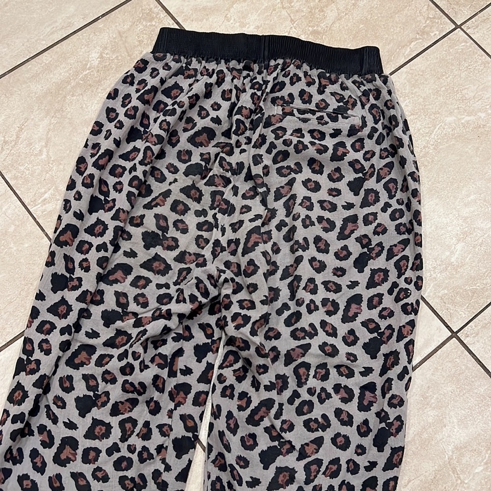 Maison Scotch Leopard Print Linen Pants - Gem